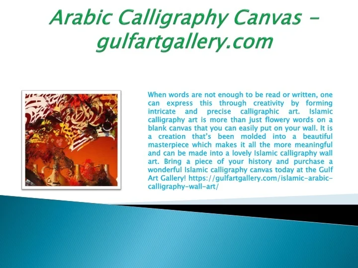 PPT - Arabic Calligraphy Canvas - gulfartgallery.com PowerPoint ...