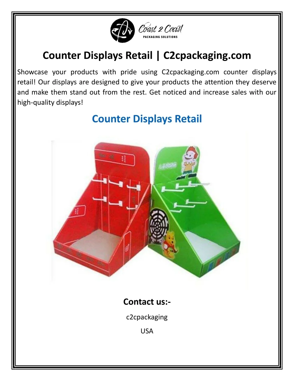 PPT - Counter Displays Retail | C2cpackaging.com PowerPoint ...