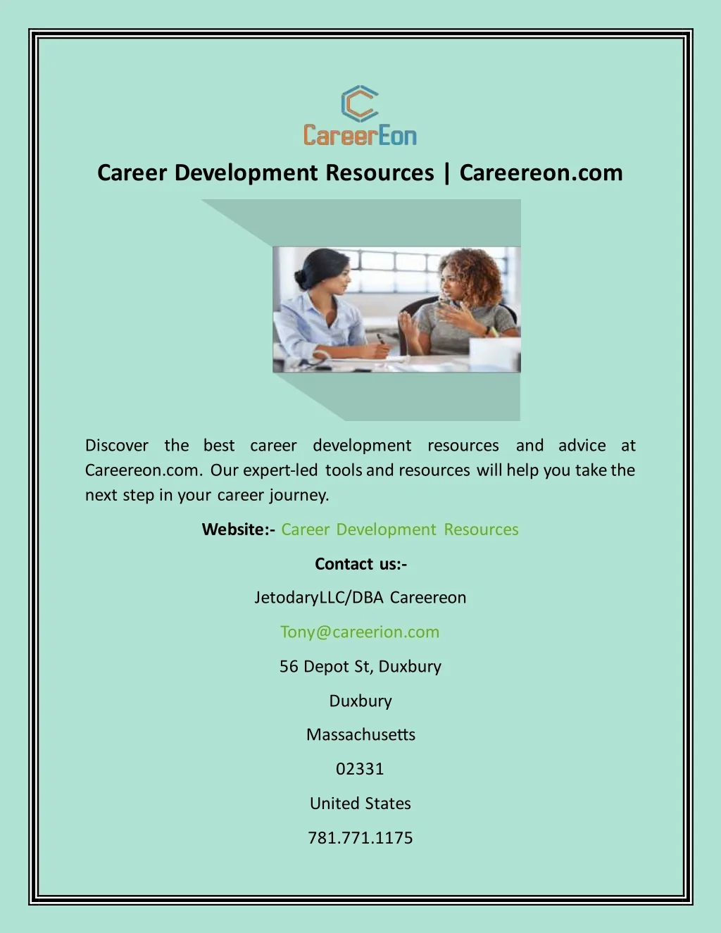PPT - Career Development Resources Careereon PowerPoint Presentation ...