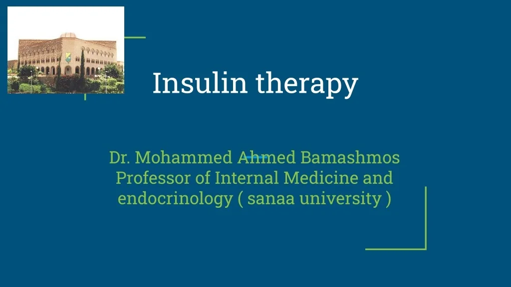 PPT - 'insulin therapy PowerPoint Presentation, free download - ID:12321213