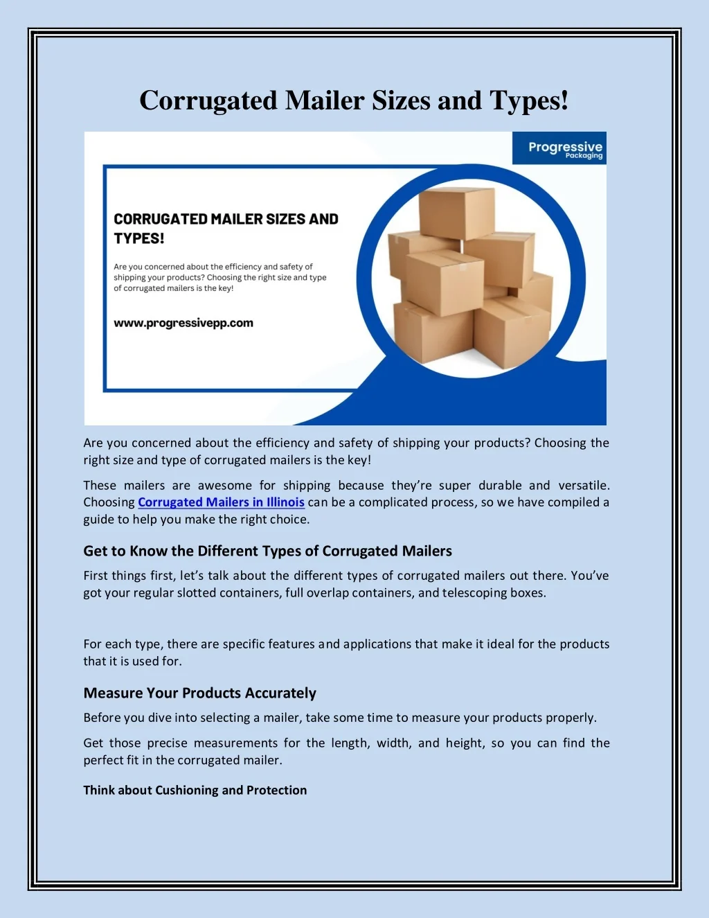 PPT - Corrugated Mailer Sizes and Types PowerPoint Presentation, free ...