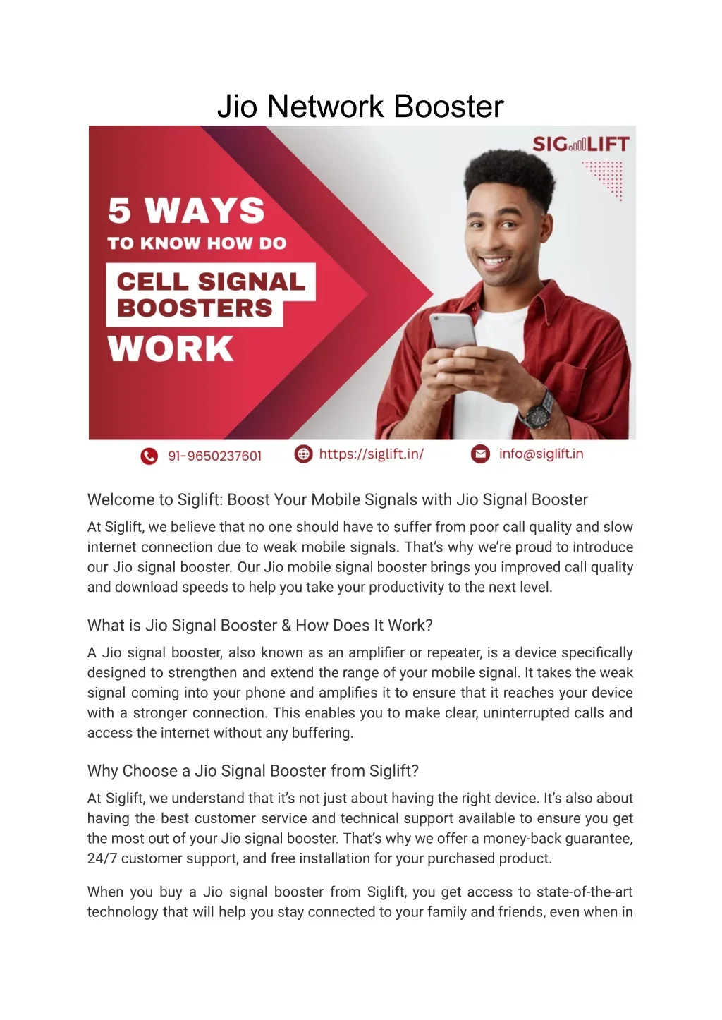 PPT - Jio Network Booster PowerPoint Presentation, free download - ID ...