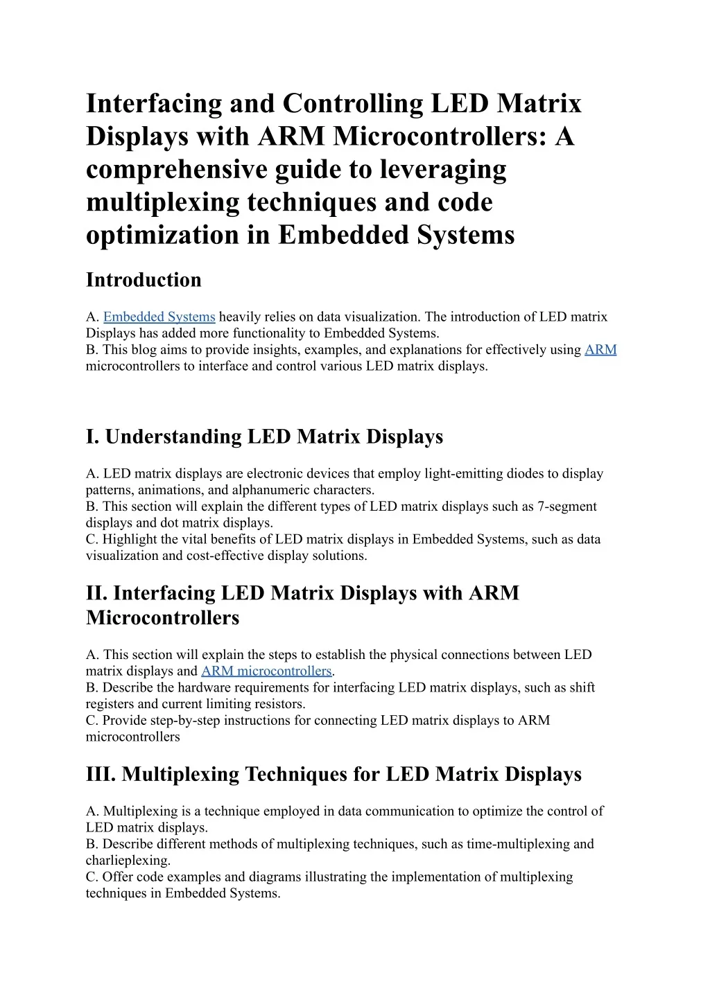 PPT - Interfacing and Controlling LED Matrix Displays with ARM Microcontrollers Insights into ...