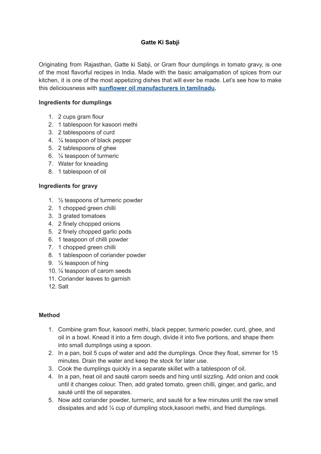 PPT - Gatte Ki Sabji PowerPoint Presentation, free download - ID:12326897