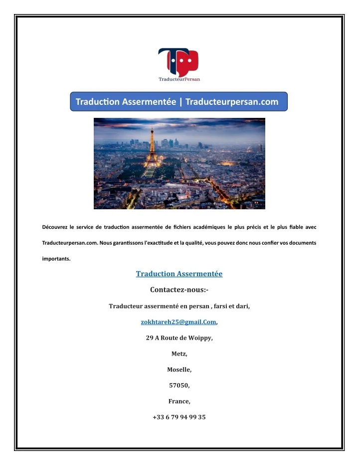PPT - Traduction Assermentée | Traducteurpersan.com PowerPoint ...