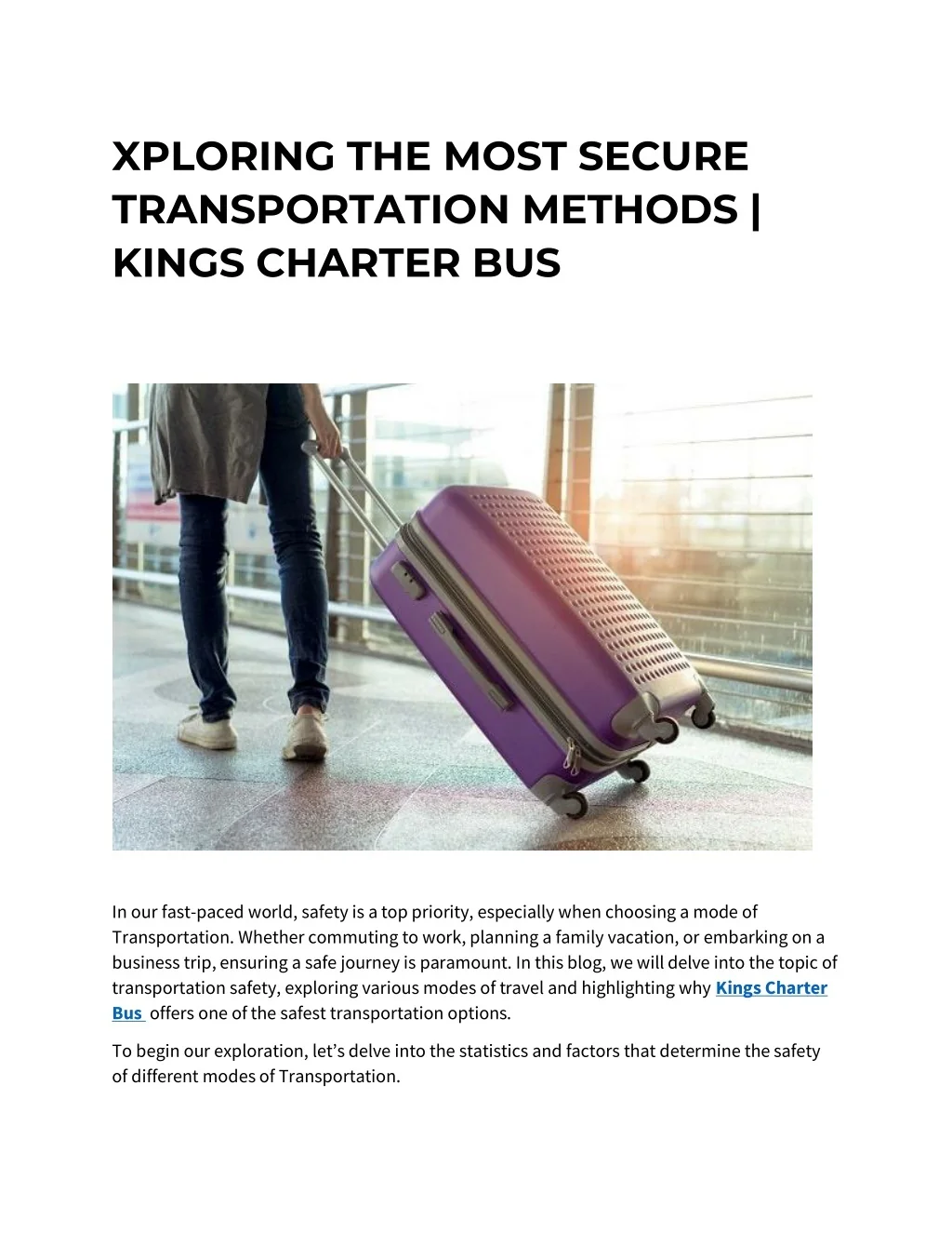 PPT - XPLORING THE MOST SECURE TRANSPORTATION METHODS KINGS CHART ...