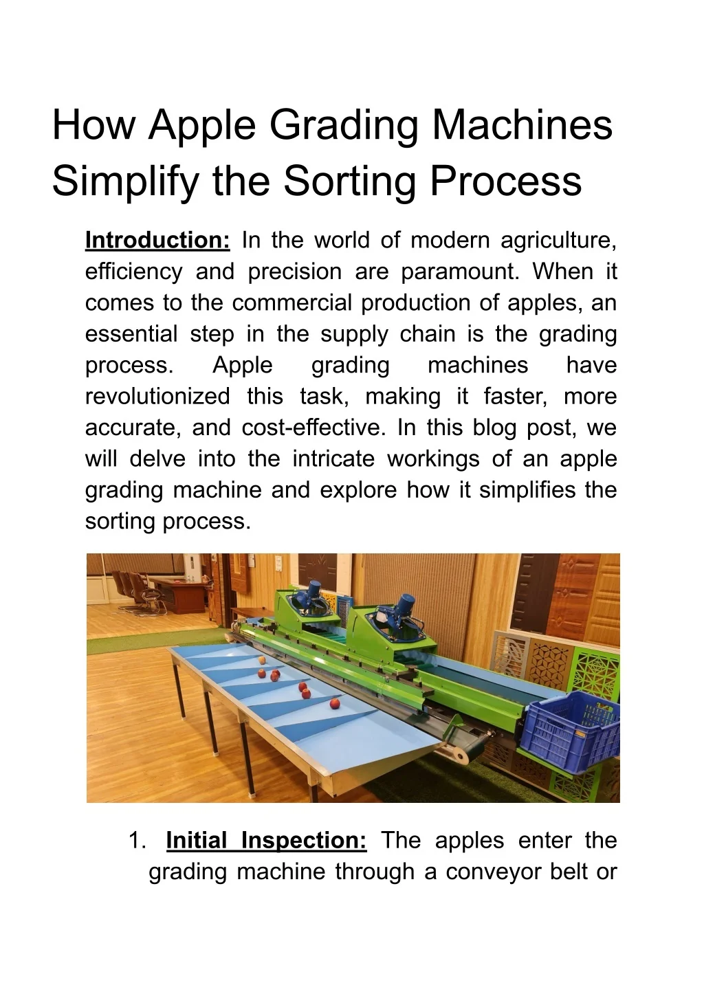 PPT - How Apple Grading Machines Simplify the Sorting Process ...