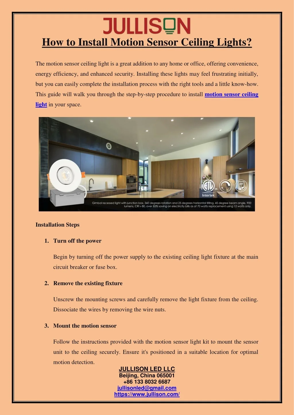 PPT - How to Install Motion Sensor Ceiling Lights PowerPoint ...