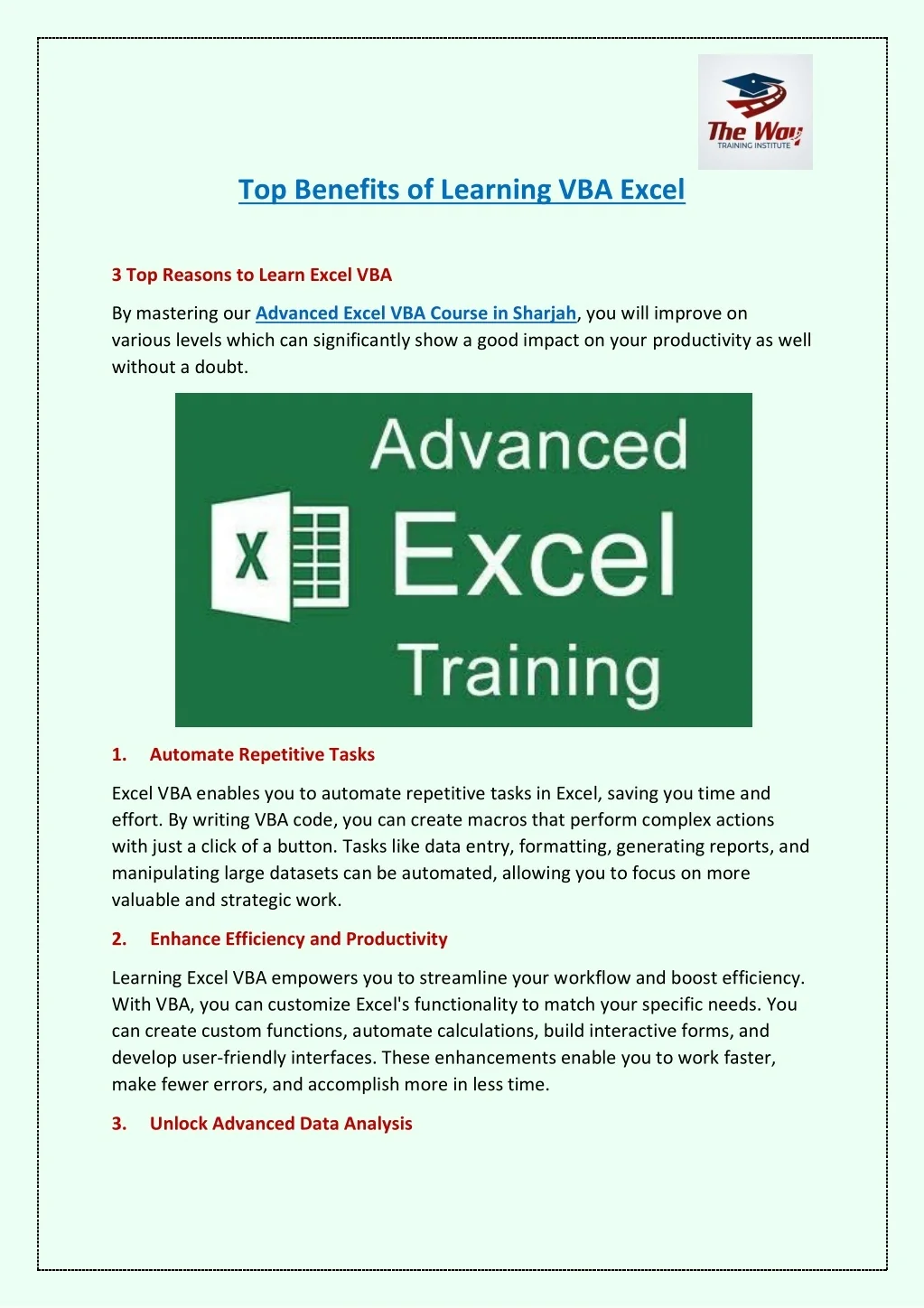 PPT - Top Benefits of Learning VBA Excel PowerPoint Presentation, free download - ID:12331326