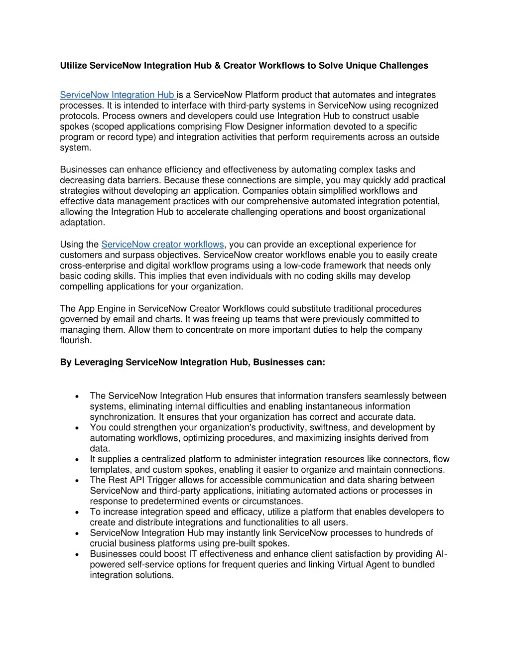 PPT - Utilize ServiceNow Integration Hub & Creator Workflows to Solve Unique Challenges ...