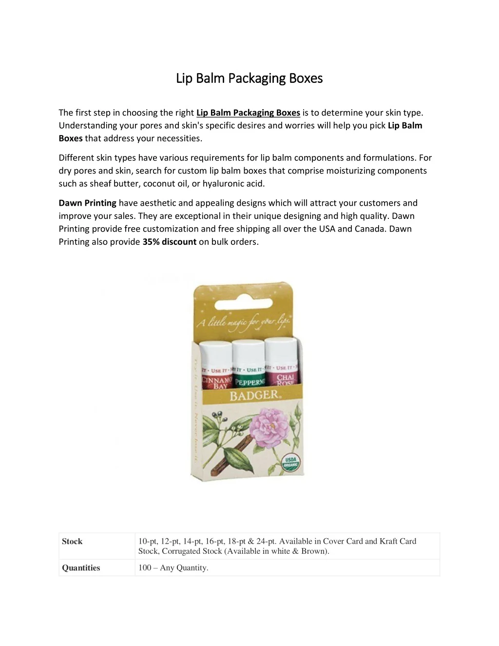 PPT - Lip Balm Packaging Boxes PowerPoint Presentation, free download ...