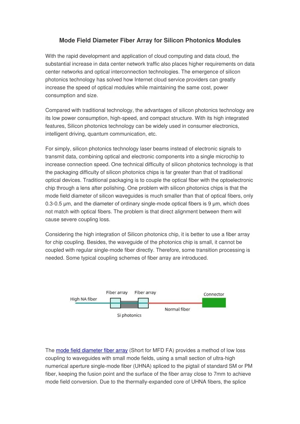 PPT - Mode Field Conversion Fiber Array for Silicon Photonics Modules ...