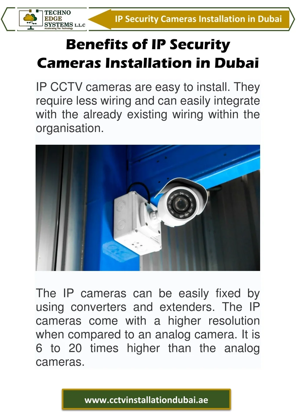 PPT - Benefits of IP Security Cameras Installation in Dubai PowerPoint ...