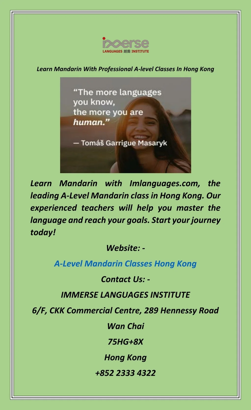 PPT - Learn Mandarin With Professional Alevel Classes In Hong Kong PowerPoint Presentation - ID ...
