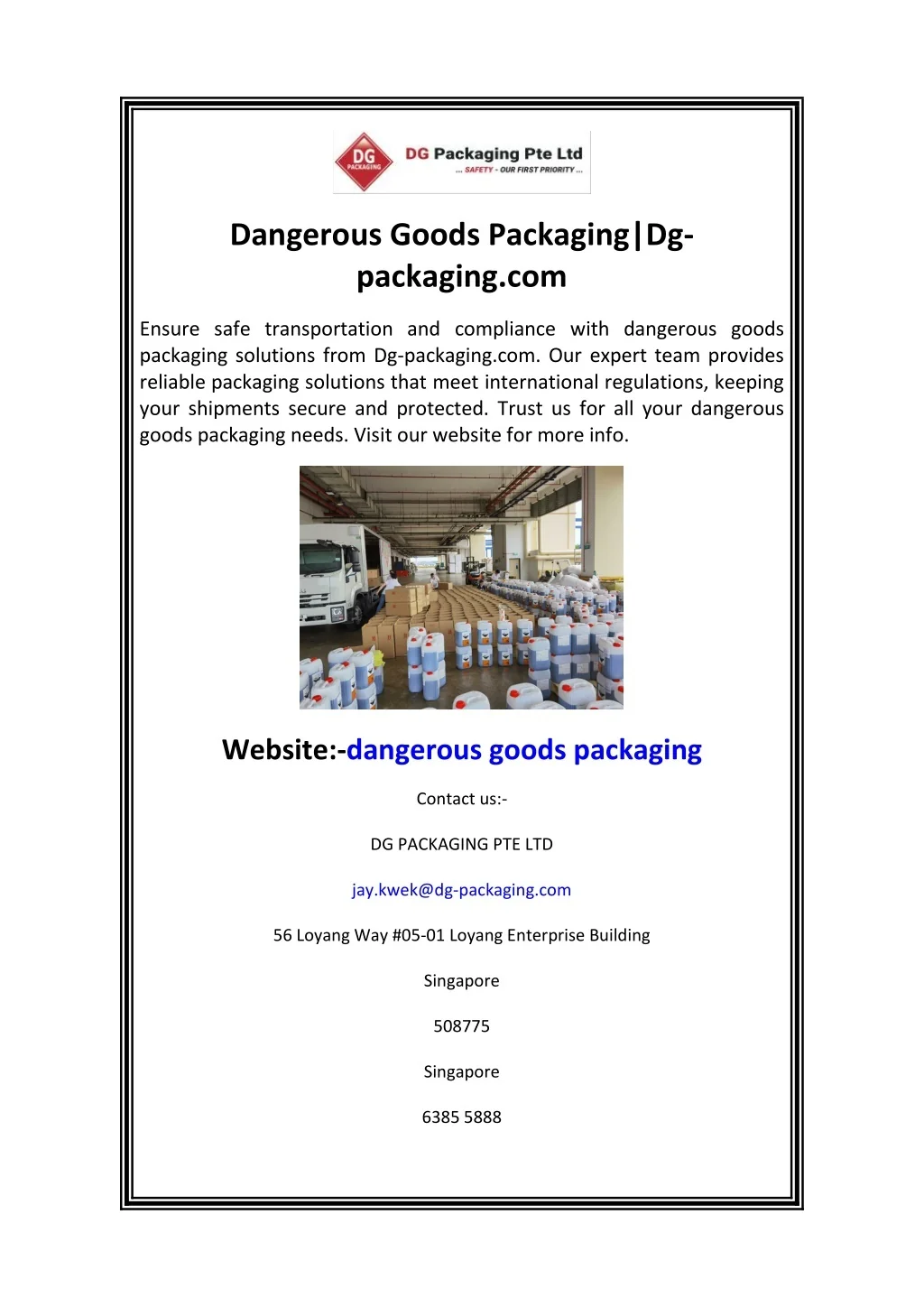 PPT - Dangerous Goods Packaging Dg-packaging.com PowerPoint ...