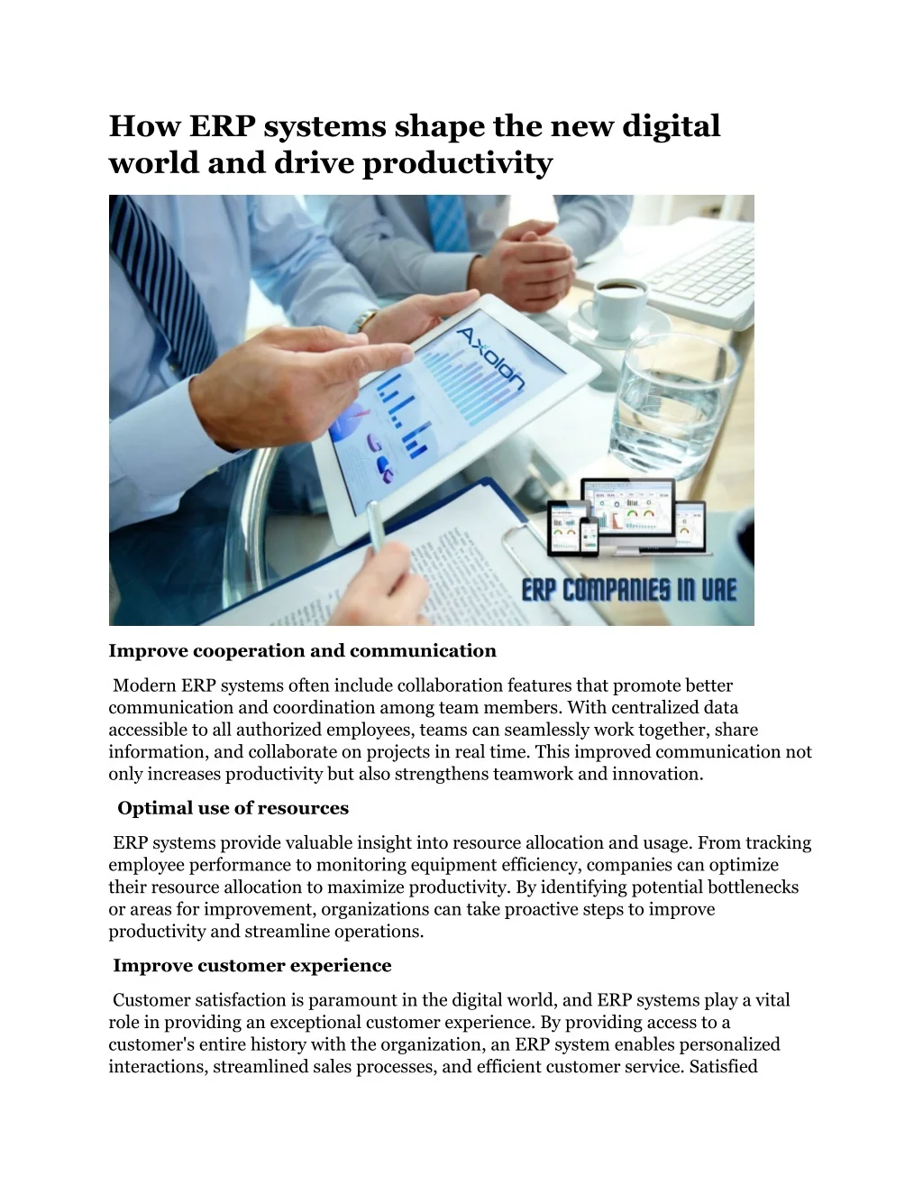 PPT - How ERP systems shape the new digital world and drive ...