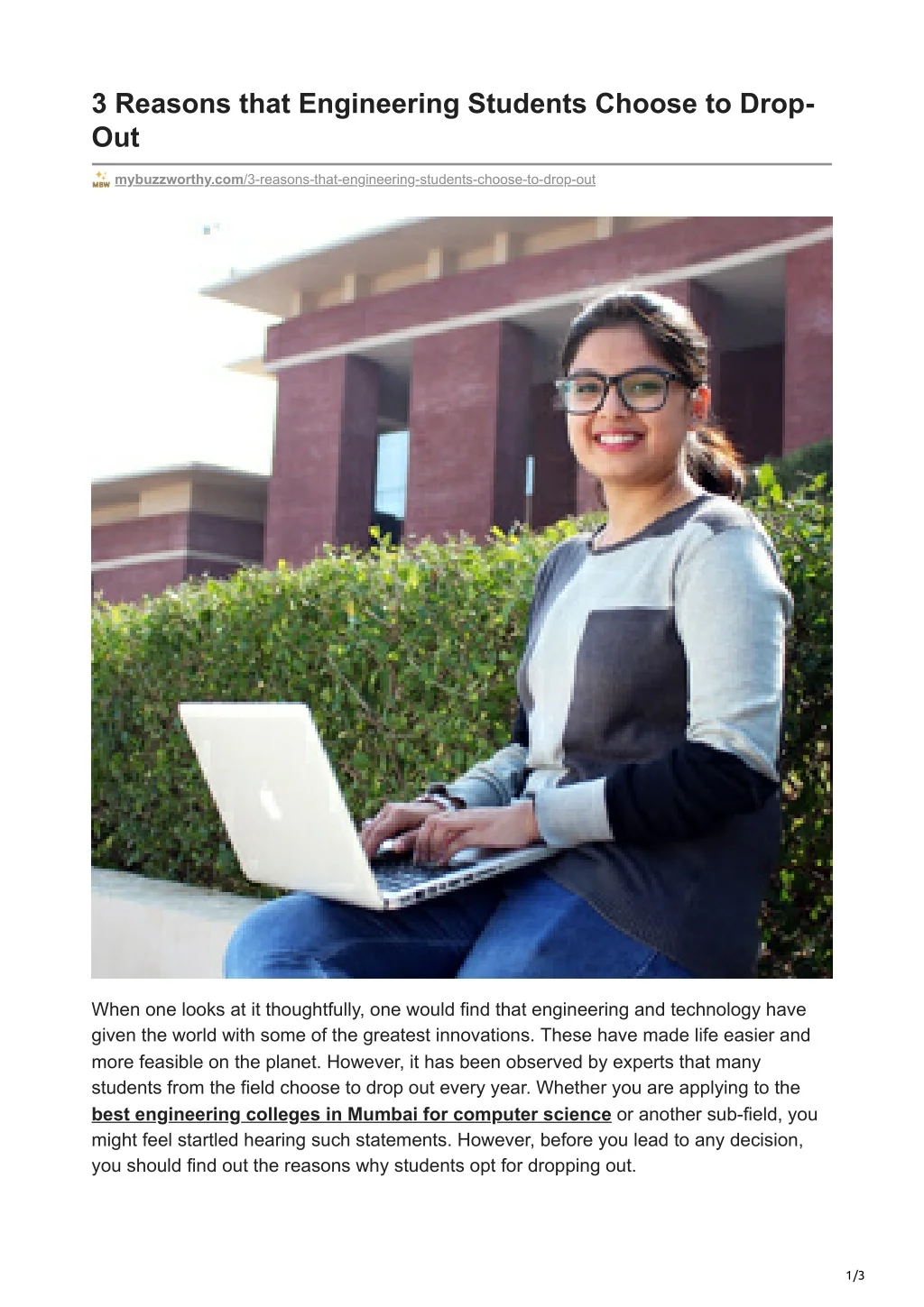PPT - 3 Reasons that Engineering Students Choose to Drop-Out PowerPoint ...