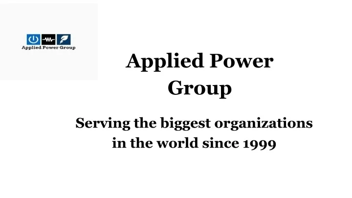PPT - appliedpowergroup PowerPoint Presentation, free download - ID ...