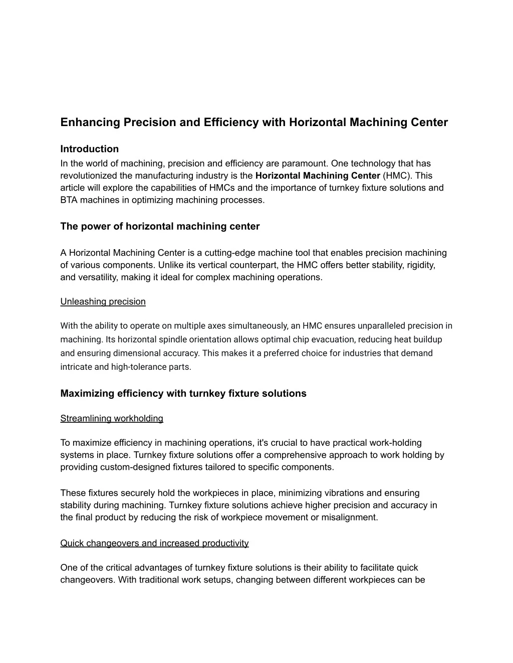 PPT - Enhancing Precision and Efficiency with Horizontal Machining Center PowerPoint ...
