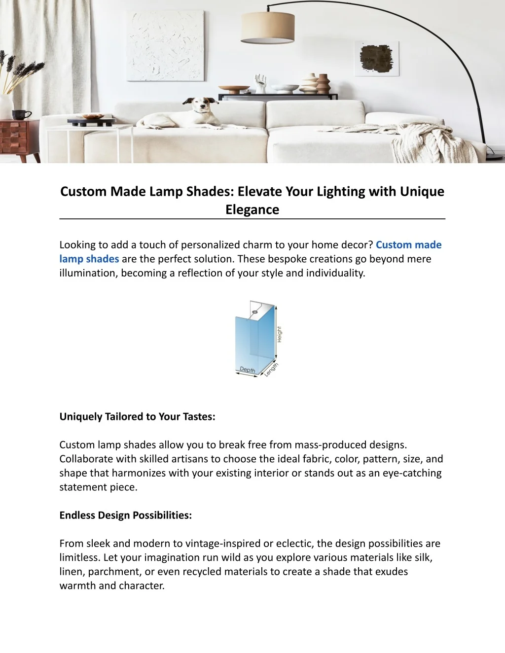PPT - Custom Made Lamp Shades - Elevate Your Lighting with Unique ...