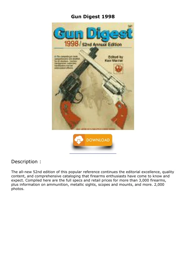 PPT - READ [PDF] Gun Digest 1998 kindle PowerPoint Presentation, free ...