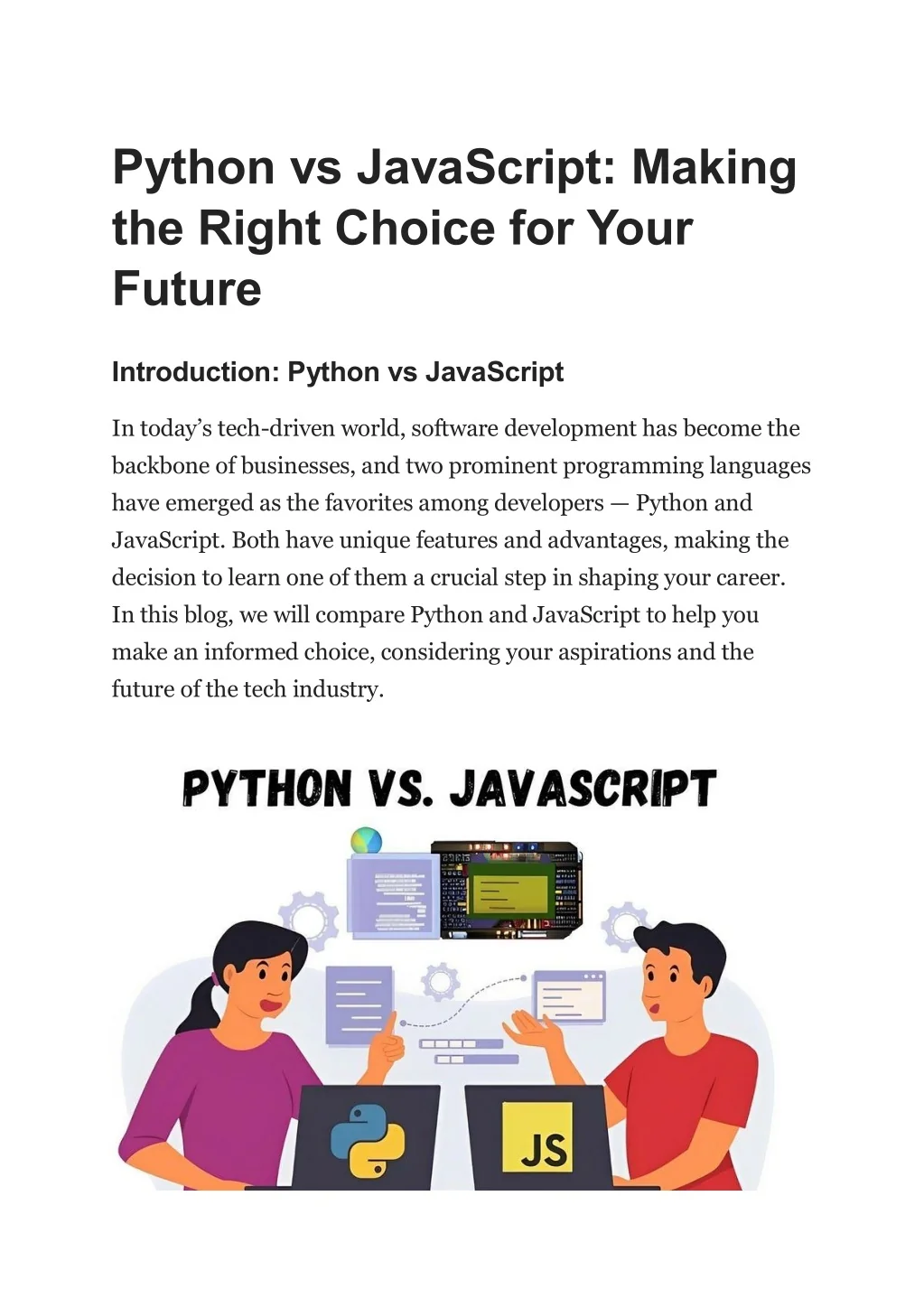 PPT - Python vs JavaScript: Making the Right Choice PowerPoint ...