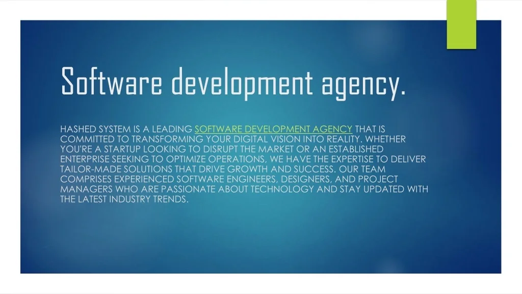 PPT - Software development agency PowerPoint Presentation, free download - ID:12351298
