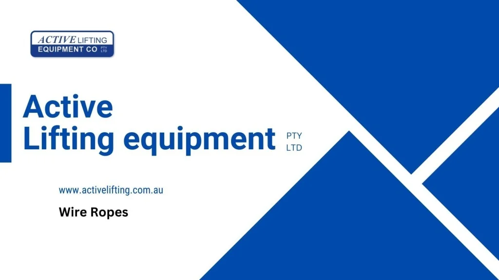 PPT - Wire rope from Active Lifting Equipment in Versatile design ...