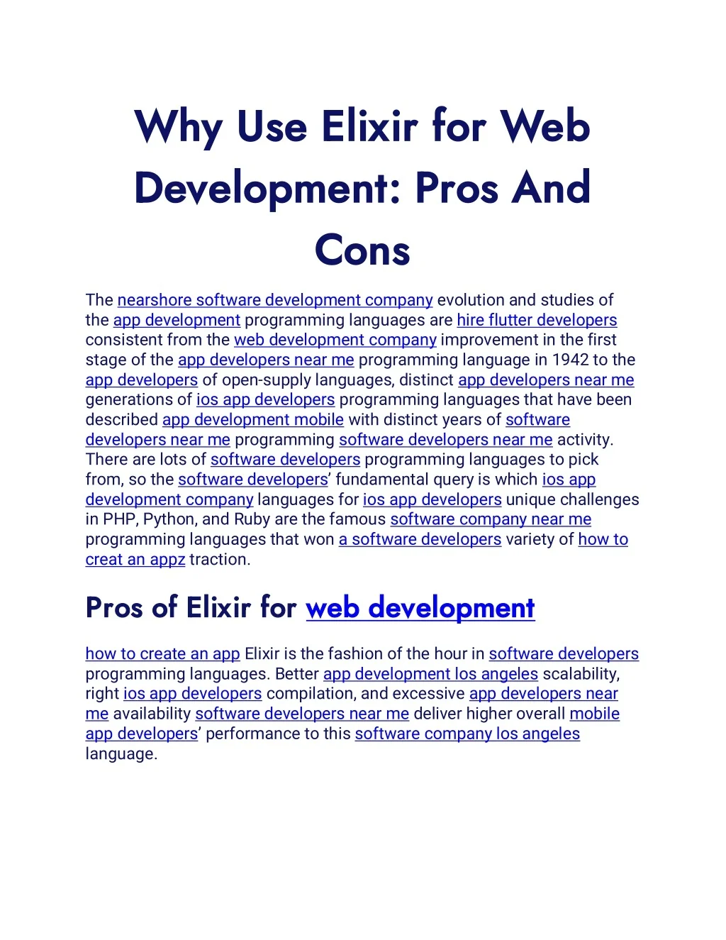 PPT - Why Use Elixir For Web Development PowerPoint Presentation, free download - ID:12355420