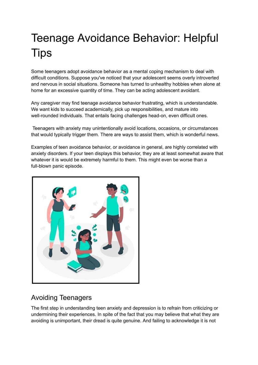 PPT - Teenage Avoidance Behavior: Helpful Tips PowerPoint Presentation ...