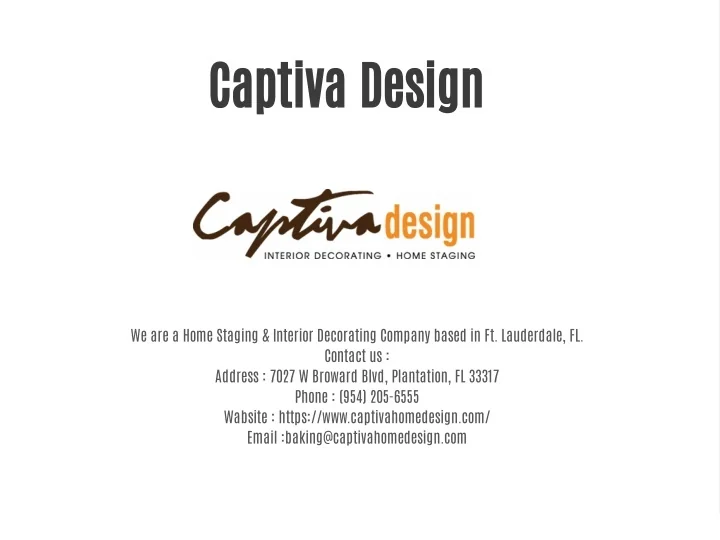 PPT - Captiva Design PowerPoint Presentation, free download - ID:12358398