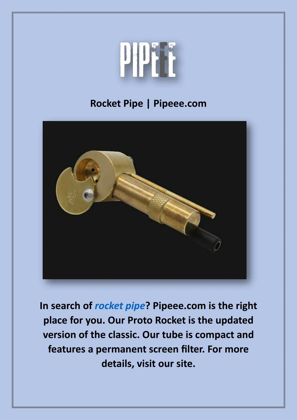 PPT - Rocket Pipe | Pipeee.com PowerPoint Presentation, free download ...
