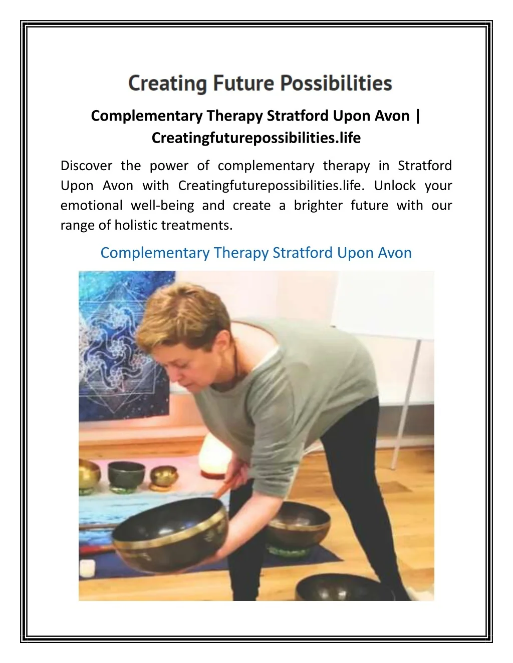 PPT - Complementary Therapy Stratford Upon Avon ...