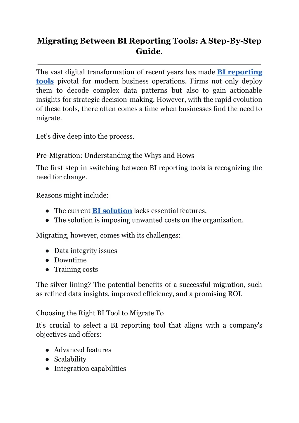 PPT - Migrating Between BI Reporting Tools_ A Step-By-Step Guide ...