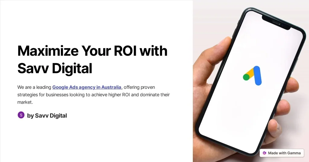 PPT - Maximize Your ROI with Savv Digital PowerPoint Presentation, free ...