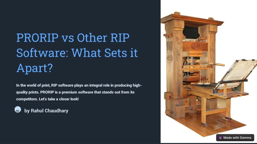 PPT - PRORIP vs Other RIP Software: What Sets it Apart? PowerPoint ...