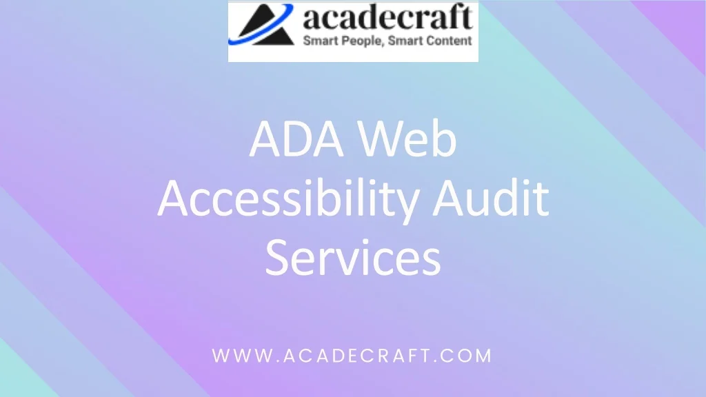 PPT - ADA Web Accessibility Audit Services PowerPoint Presentation ...