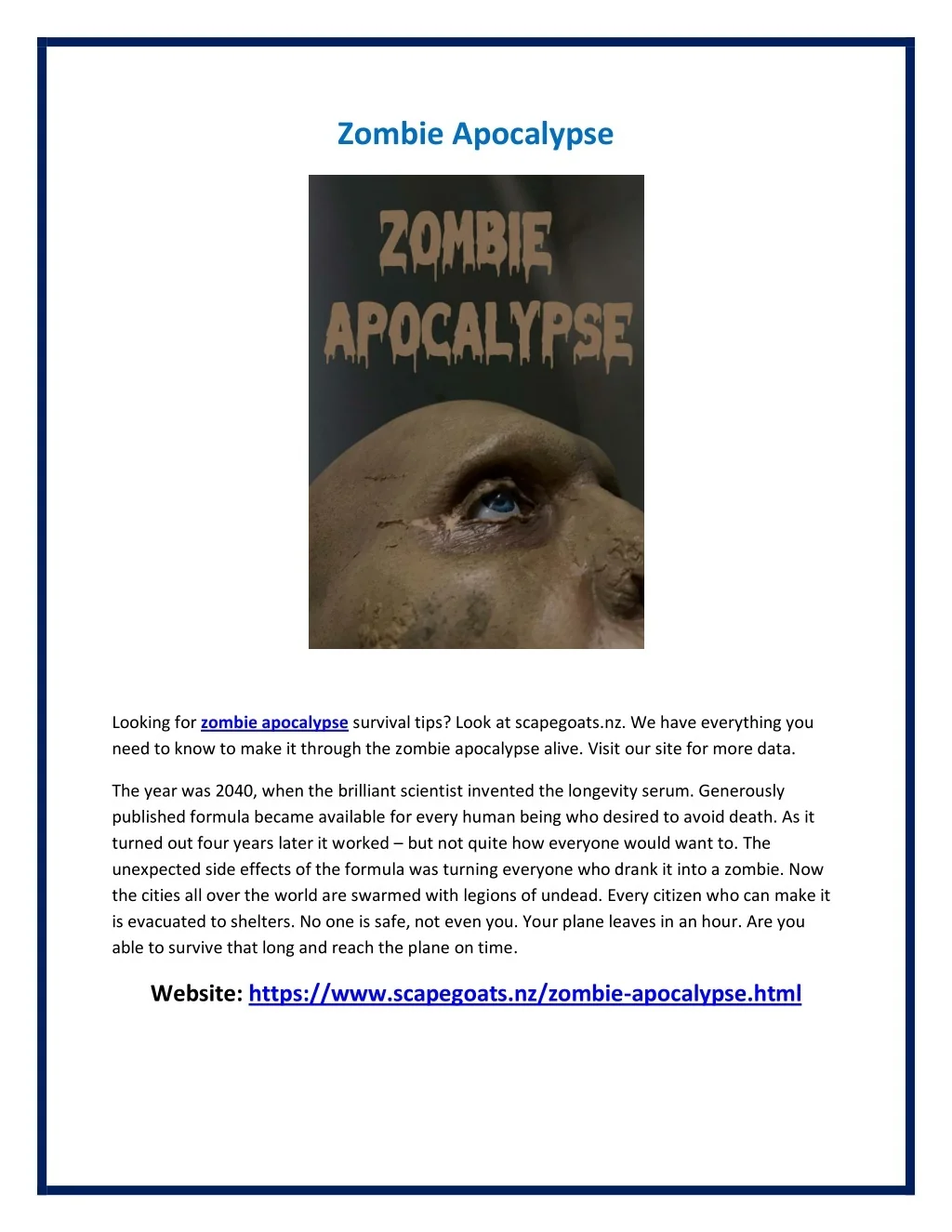 PPT - Zombie Apocalypse PowerPoint Presentation, free download - ID:12367731