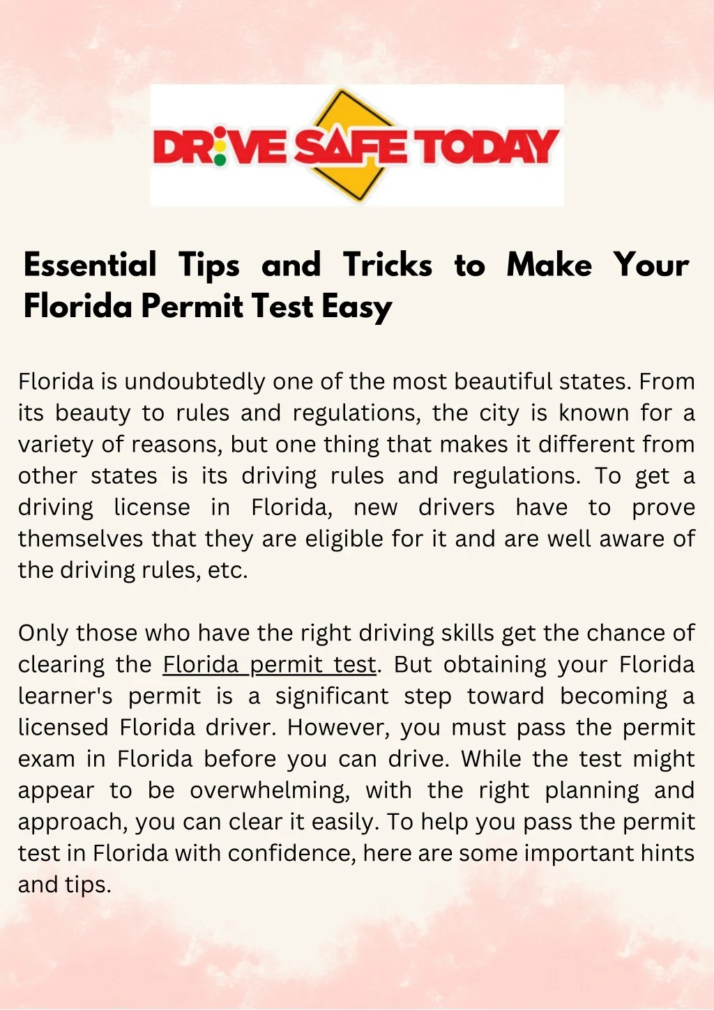 PPT - Essential Tips and Tricks to Make Your Florida Permit Test Easy ...