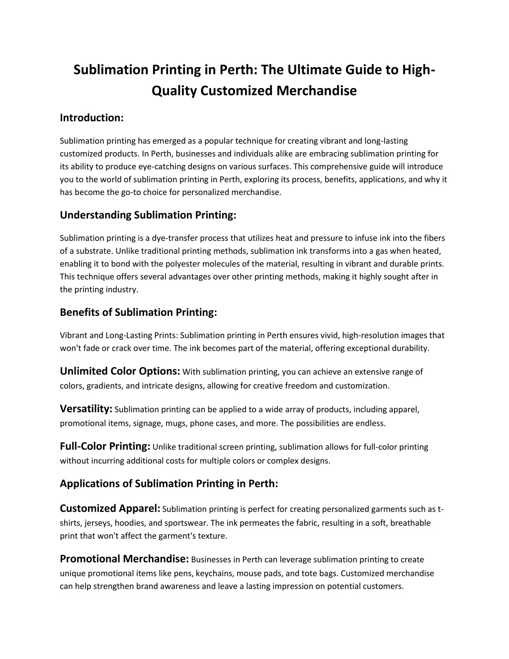 PPT - Sublimation Printing in Perth PowerPoint Presentation, free ...