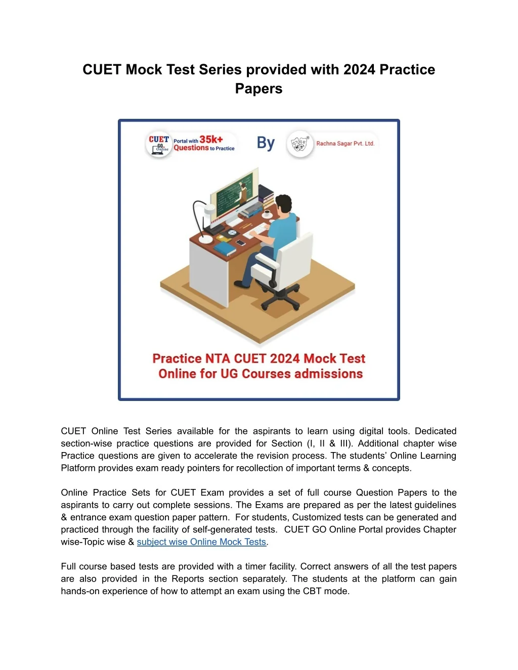 PPT - CUET Mock Test Series provided with 2024 Practice Papers ...