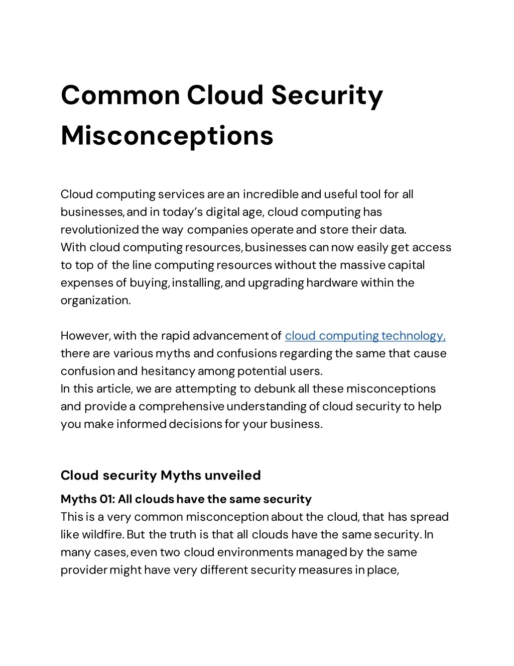 PPT - Common Cloud Security Misconceptions PowerPoint Presentation, free download - ID:12372432