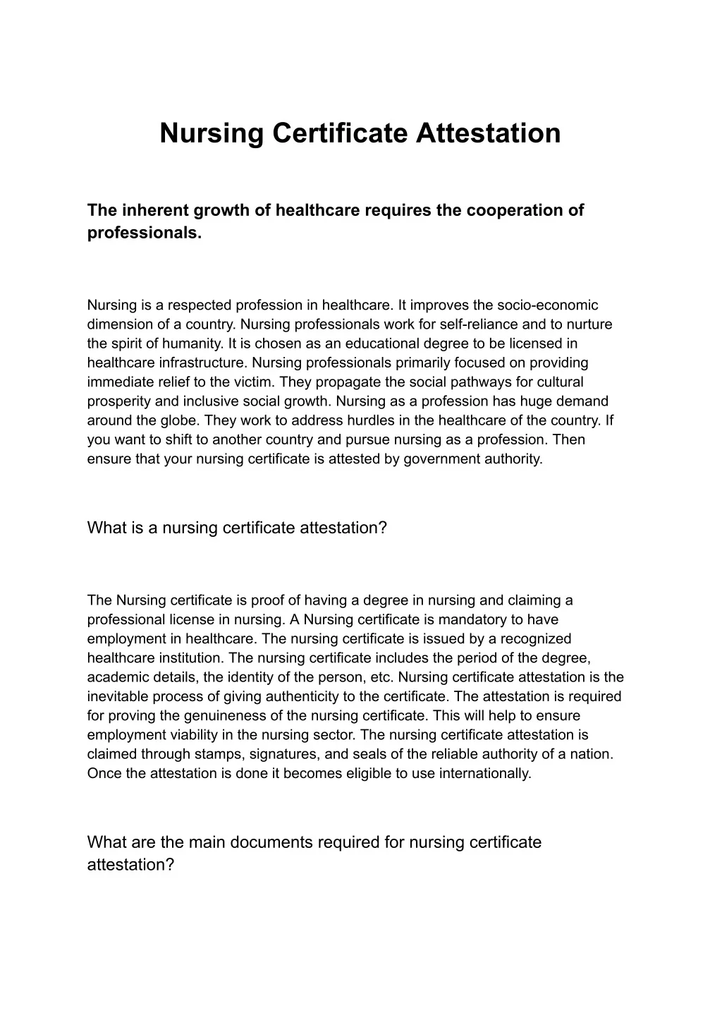 PPT - Nursing Certificate Attestation PowerPoint Presentation, free ...
