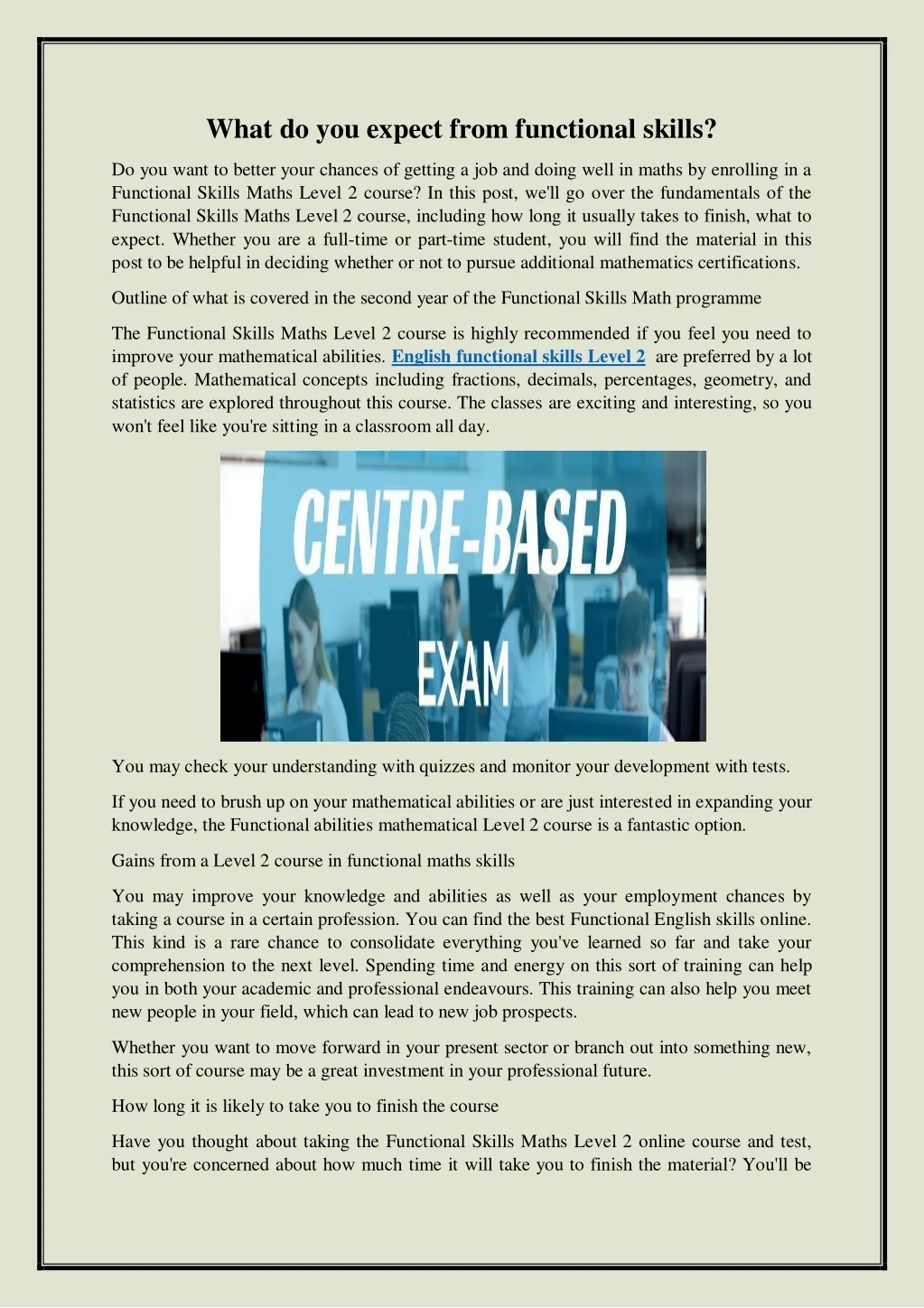 PPT - What do you expect from functional skills PowerPoint Presentation ...
