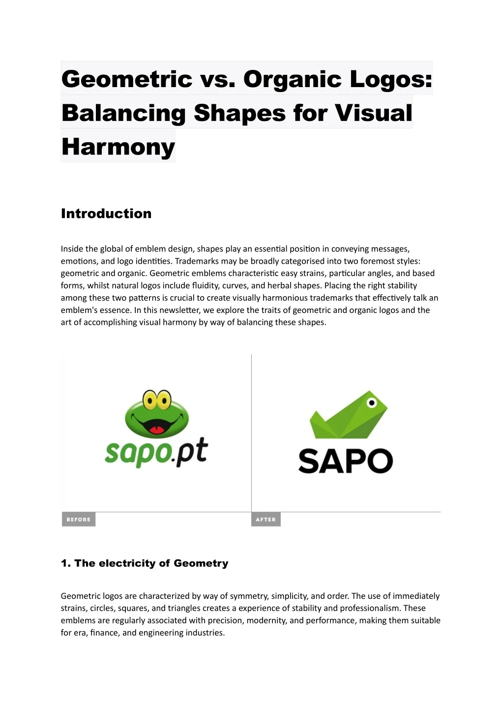 PPT - Geometric vs. Organic Logos Balancing Shapes for Visual Harmony ...