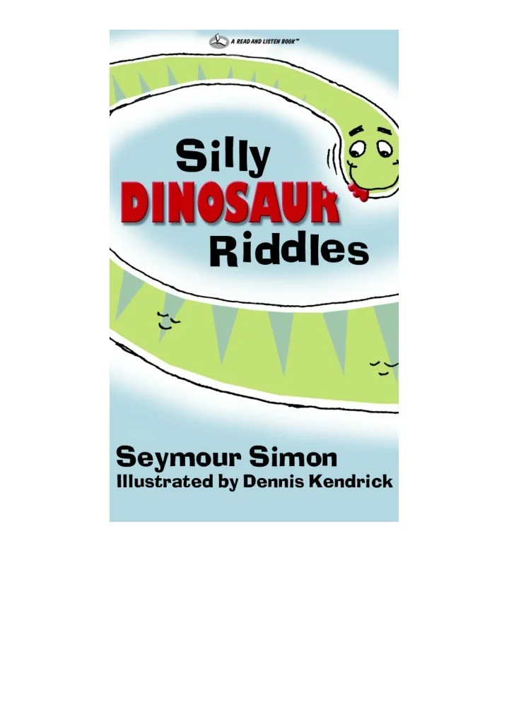 PPT - download pdf SILLY DINOSAUR RIDDLES (Silly Animal Jokes and ...