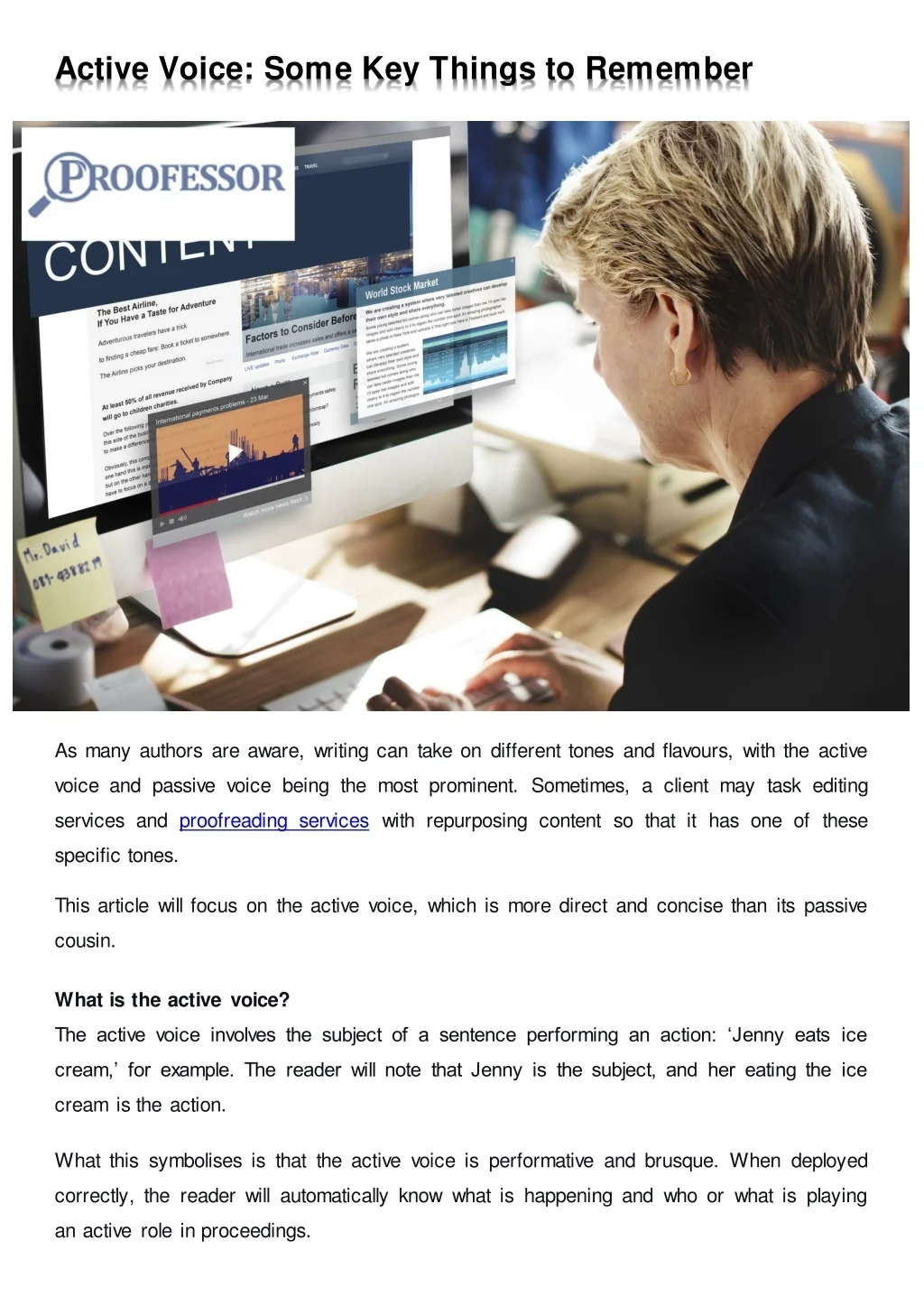 PPT - Active Voice: Some Key Things to Remember PowerPoint Presentation ...