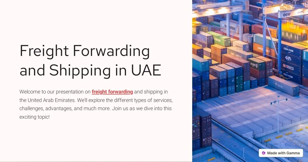 PPT - Freight-Forwarding-and-Shipping-in-UAE PowerPoint Presentation ...