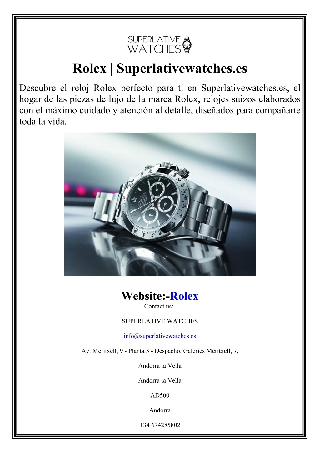 PPT - Document1.Rolex Superlativewatches.es PowerPoint Presentation ...