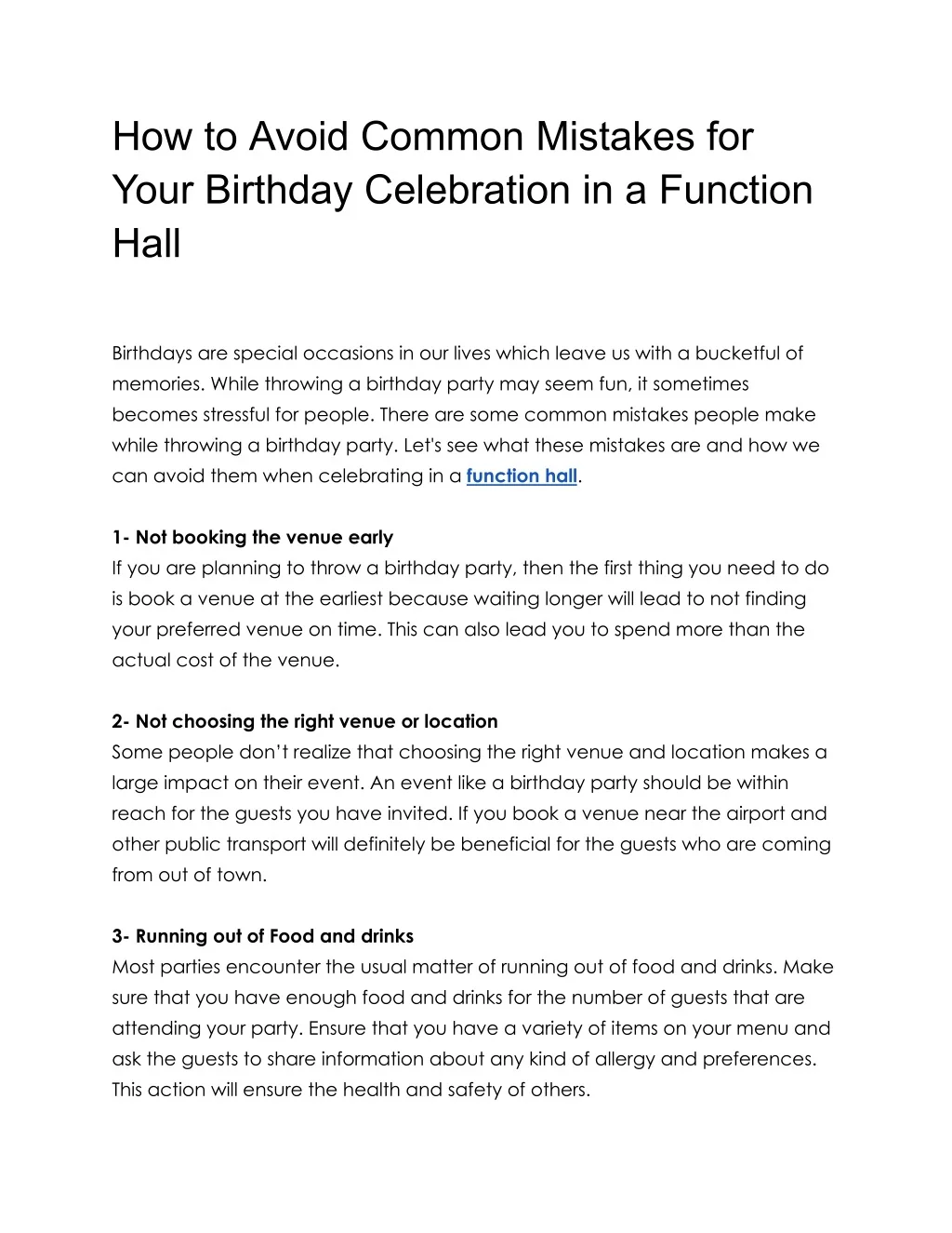 PPT - How to Avoid Common Mistakes for Your Birthday Celebration in a ...